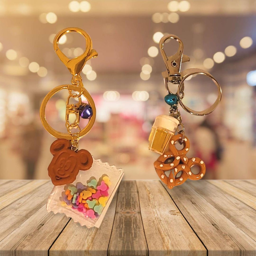 Mickey Food Keychains - Etsy