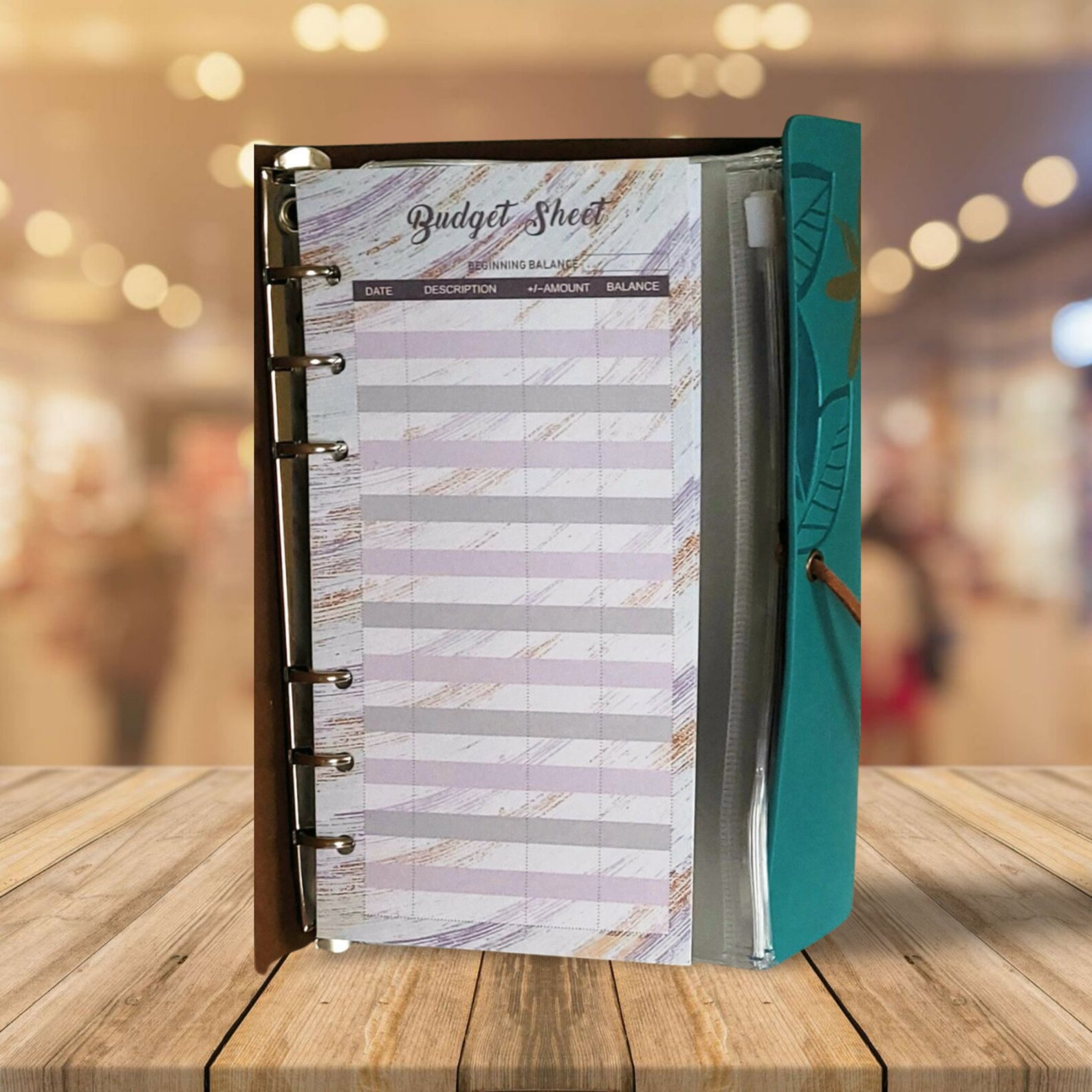 Leather Cash Binder, Hawaiian Design, Cash Budgeting - Etsy