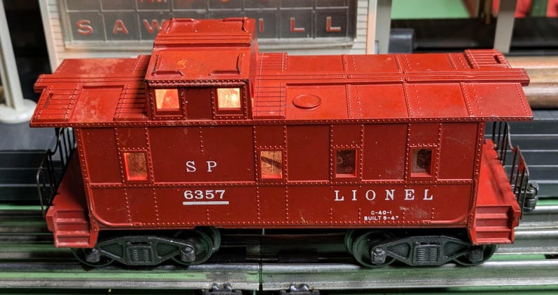 Lionel 6357 Post War O Gauge Illuminated Caboose -ready to Run - Etsy