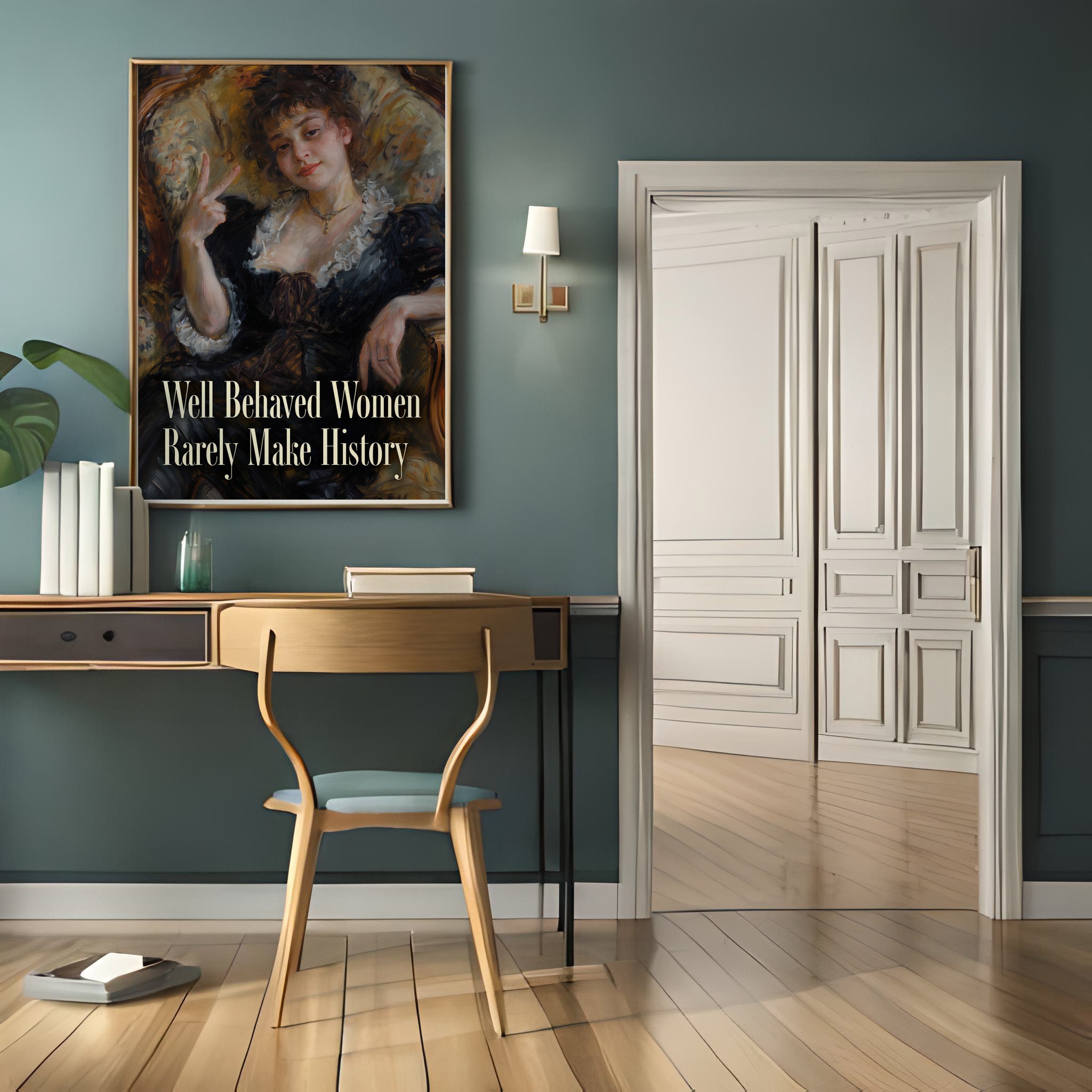 Vintage Cheeky Woman Art Print well Behaved Women Rarely Make History ...