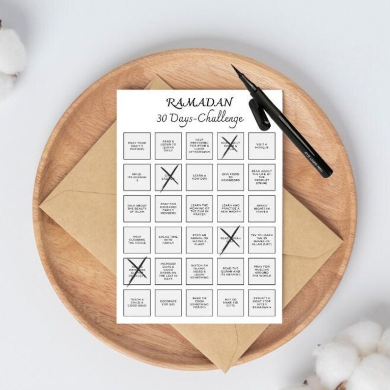 Ramadan 30 Days Challenge, Instant Download, Printable, Habit Tracker ...