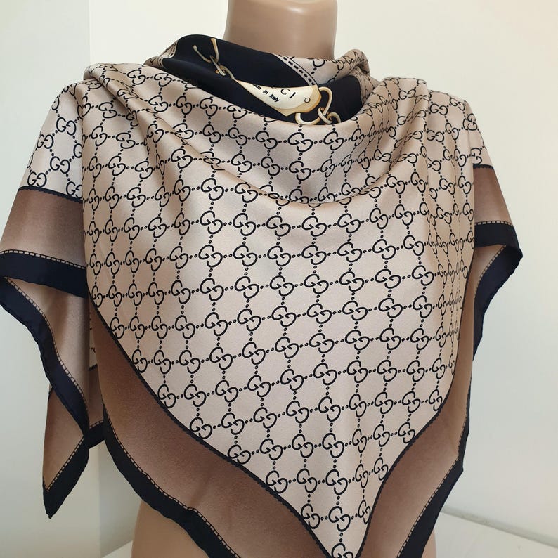 Vintage Gucci Silk Scarf - Etsy