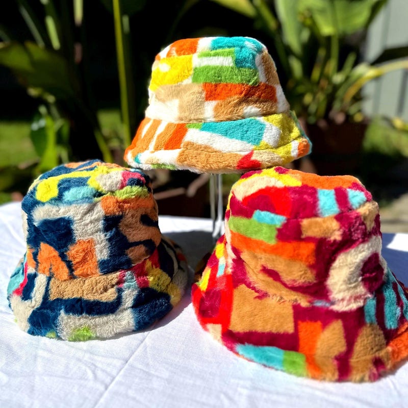 Funky Colorful Bucket Hat - Etsy