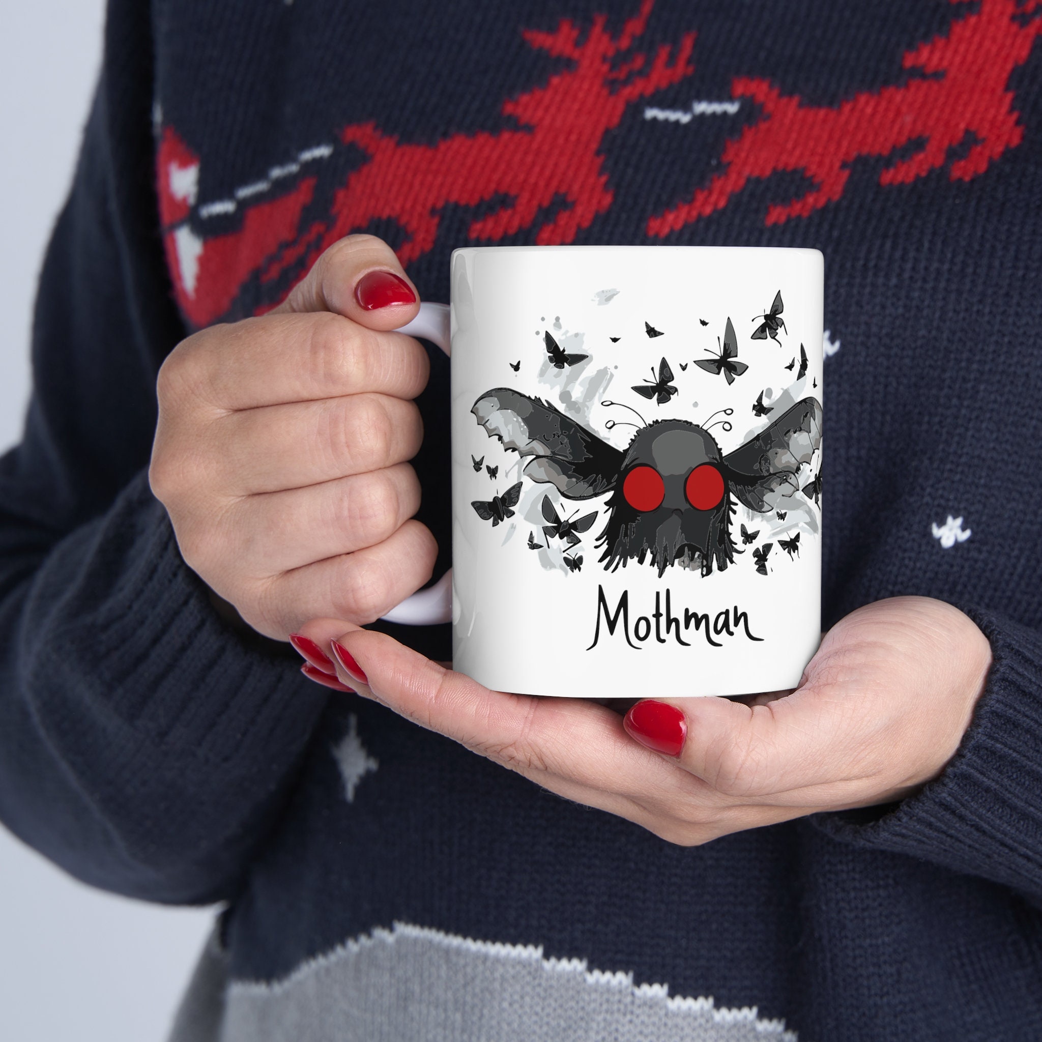Mothman Mug, Mothman Coffee Mug, Cute Mothman - Etsy