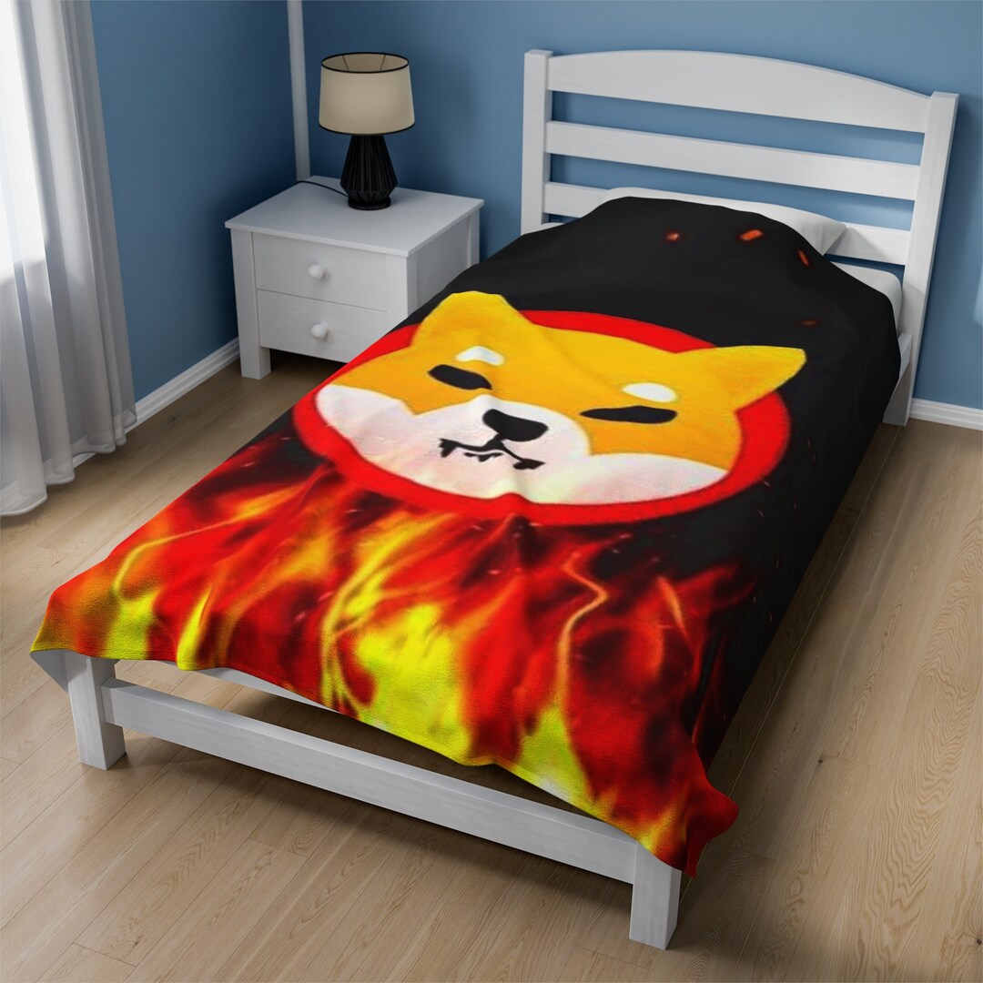 BURN SHIB Plush Blanket - Etsy