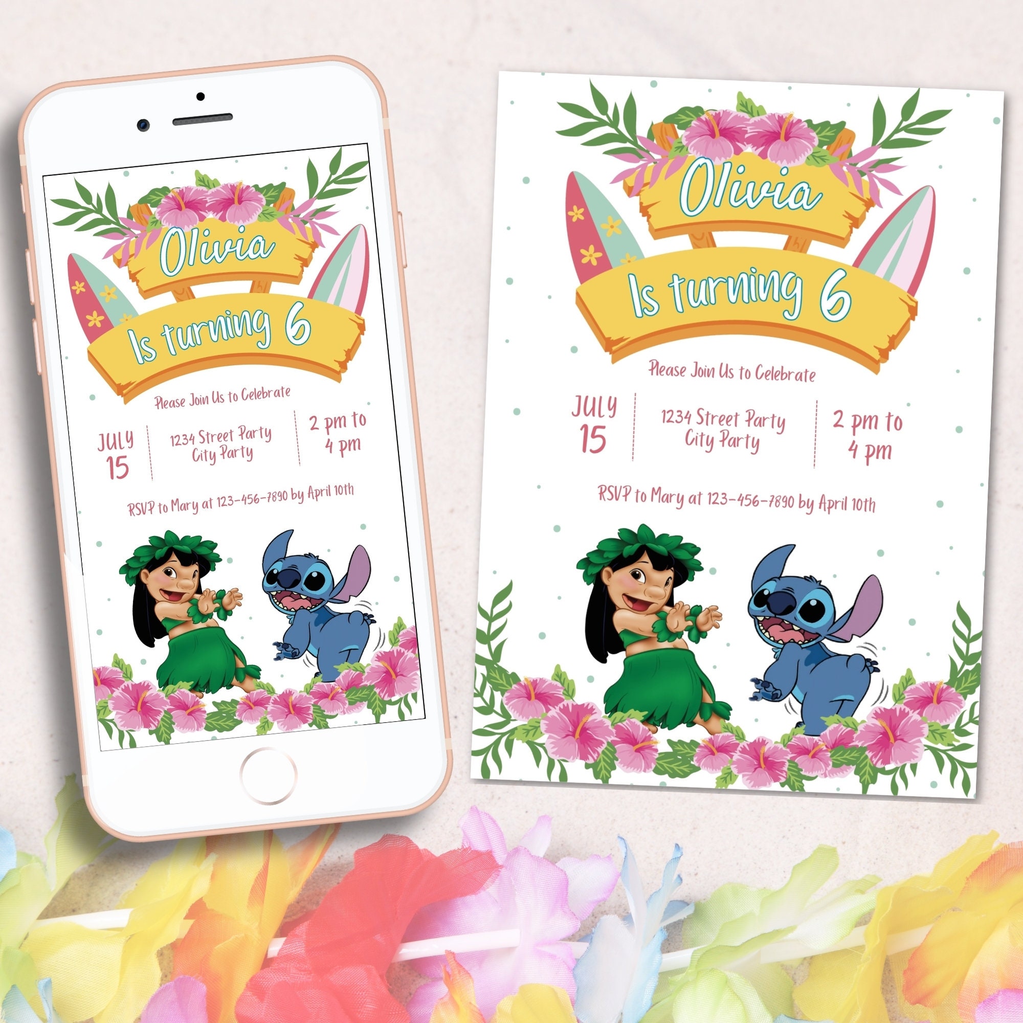 Editable Lilo and Stitch Invitation,stitch Birthday Invitation ...