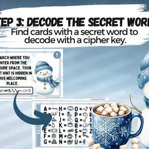 Winter Scavenger Hunt Game for Kids Printable Puzzles, Clues and ...