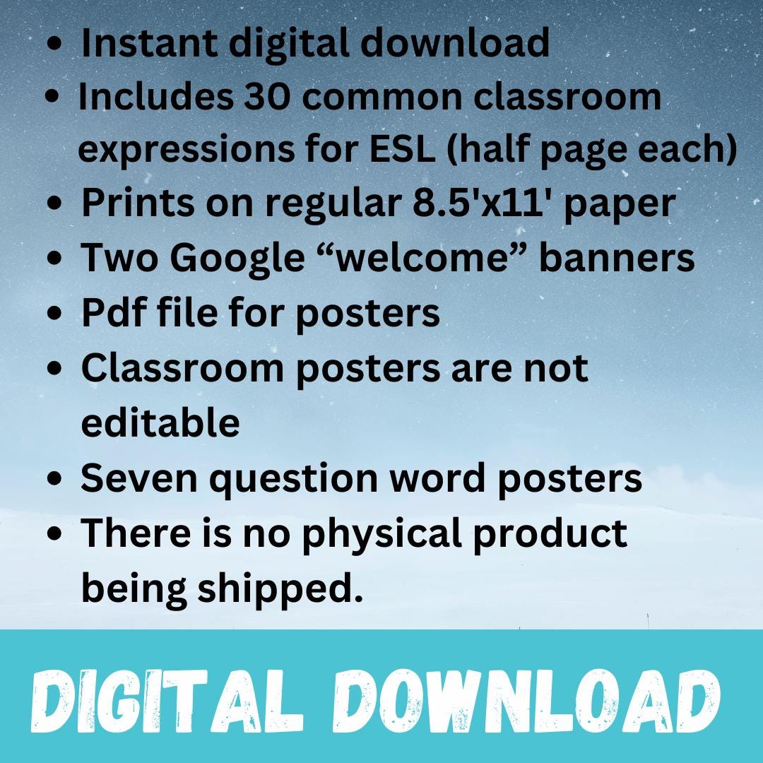 ESL Classroom Posters Boho | Language Learning| Classroom Expressions ...