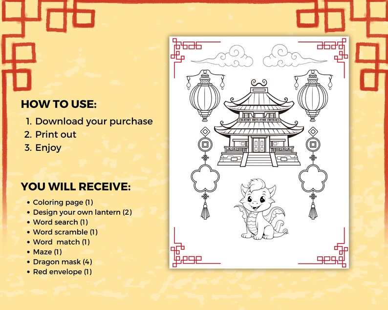 Chinese New Year Printable, Lunar New Year Activity Bundle, Year of the ...