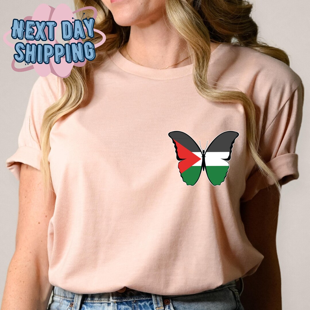 Free Palestine Butterfly Shirt, Palestine Flag T Shirt, Genocide Tee ...
