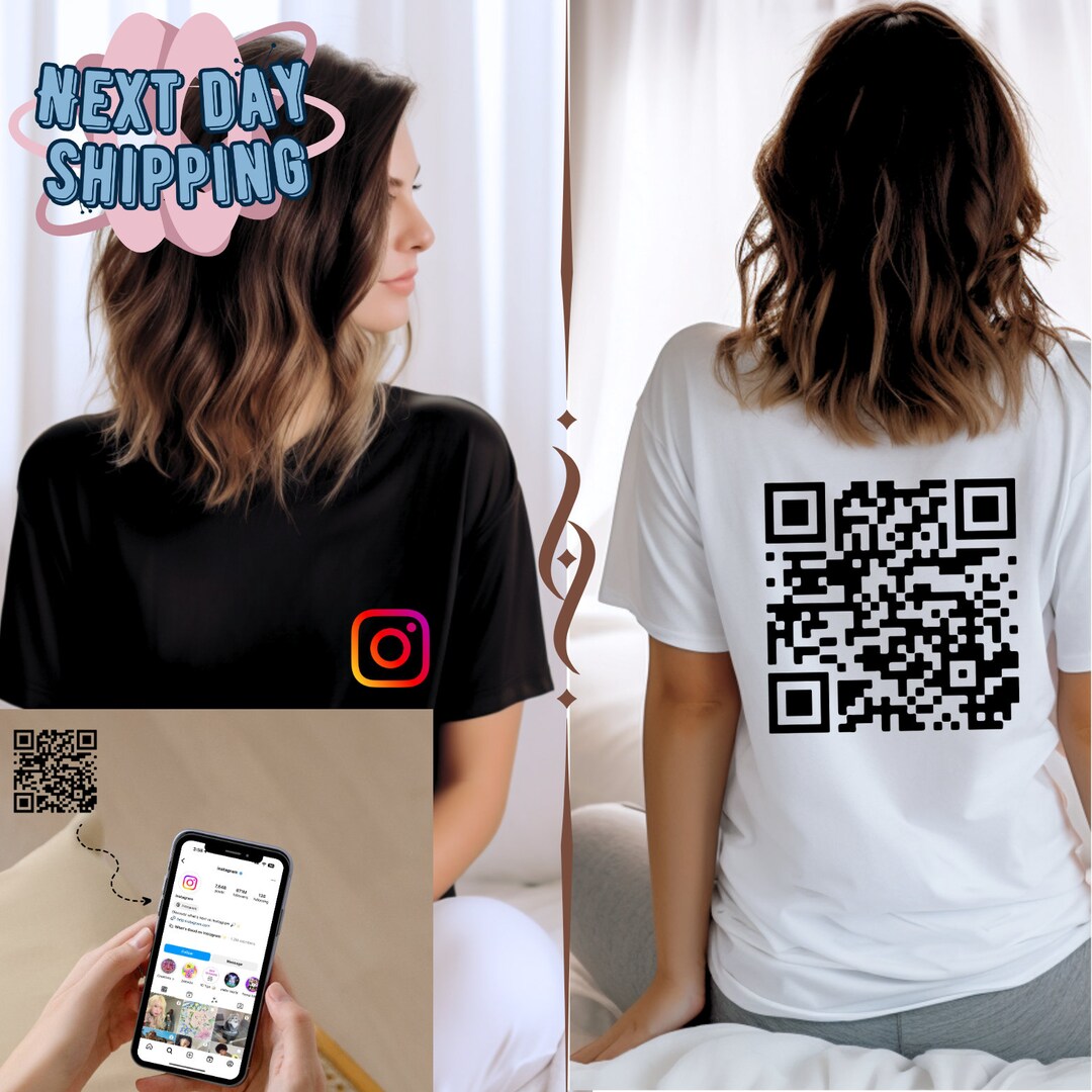 Personalized QR Code Shirt, Personalized Instagram Profile Shirt ...