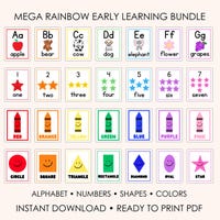 PRINTABLE Color Words Posters Pack Mushroom Retro Classroom Decor ...