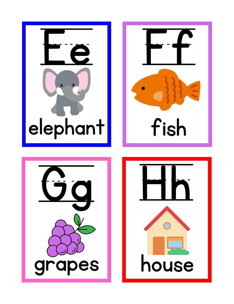 Printable Alphabet A to Z Flashcards | Early Learning | Alphabet ...