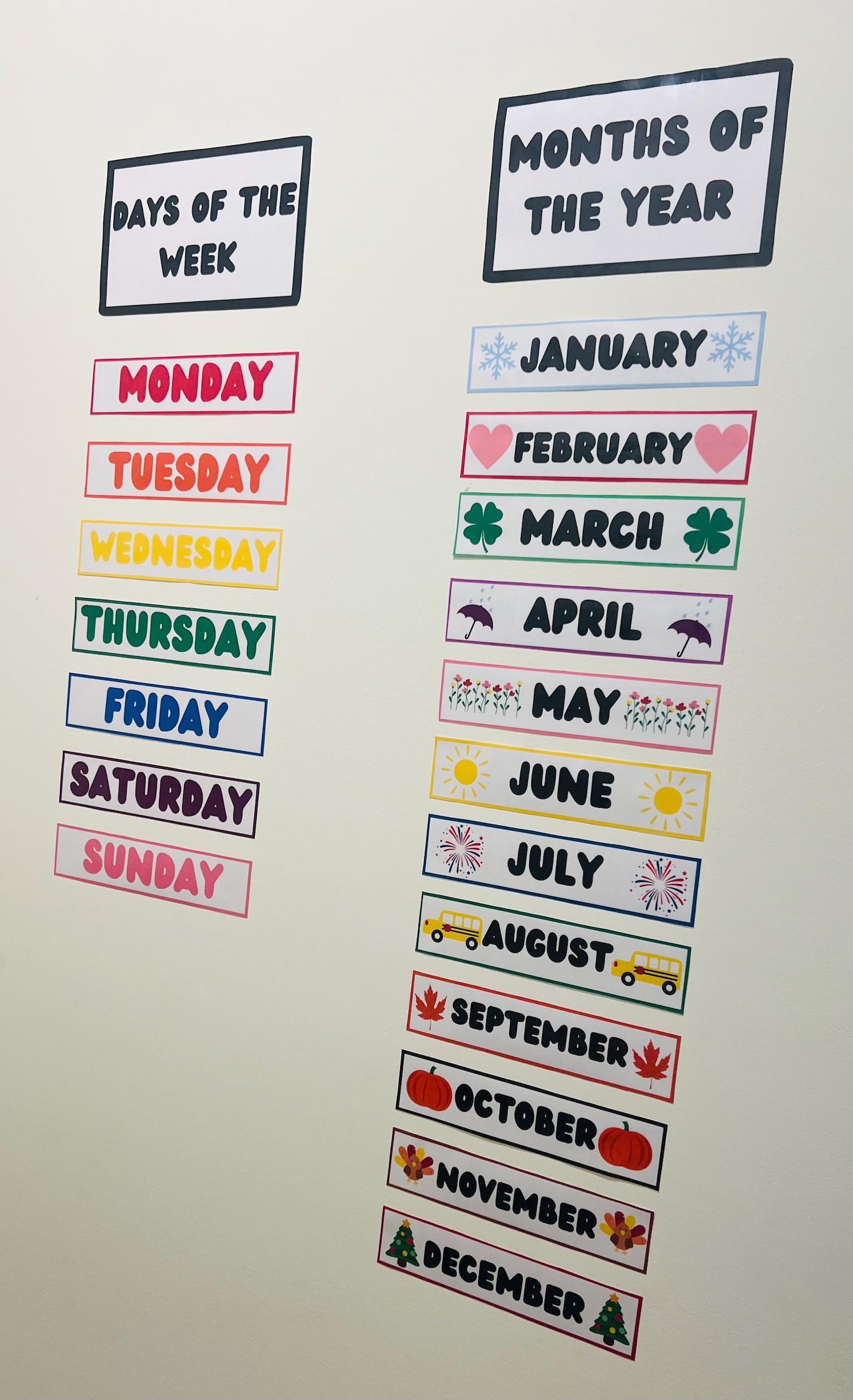 English & Spanish Days and Months Posters – Printable Classroom Decor ...