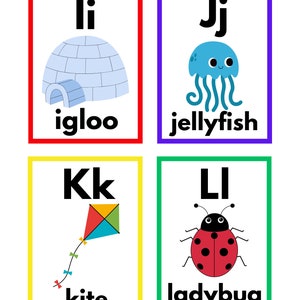 Printable Alphabet A to Z Flashcards | Early Learning | Colorful ABC ...