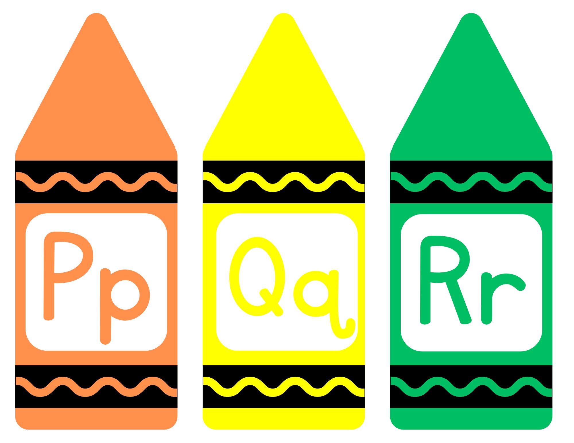 Printable Crayon Alphabet Cards A-Z Colorful ABC Flashcards for Early ...