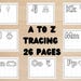 Printable ABC Letter Tracing Pages A to Z Tracing Pages Lowercase and ...