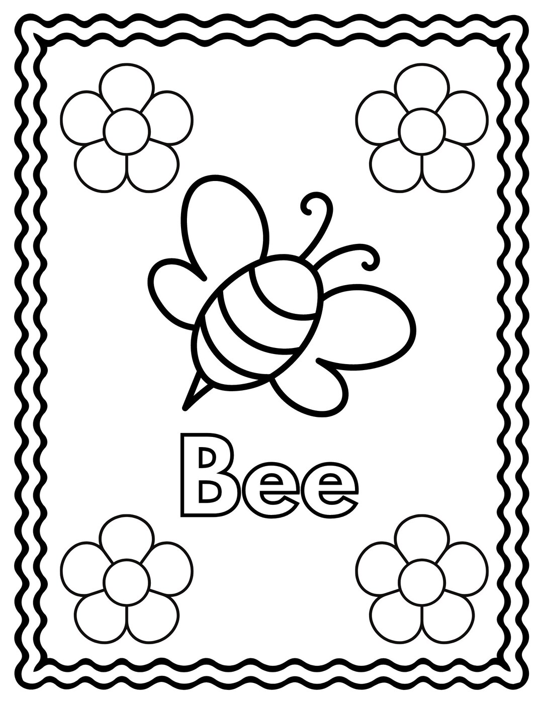 Spring Theme Coloring Pages for Toddlers and Kids, 8 Page Pdf Digital ...