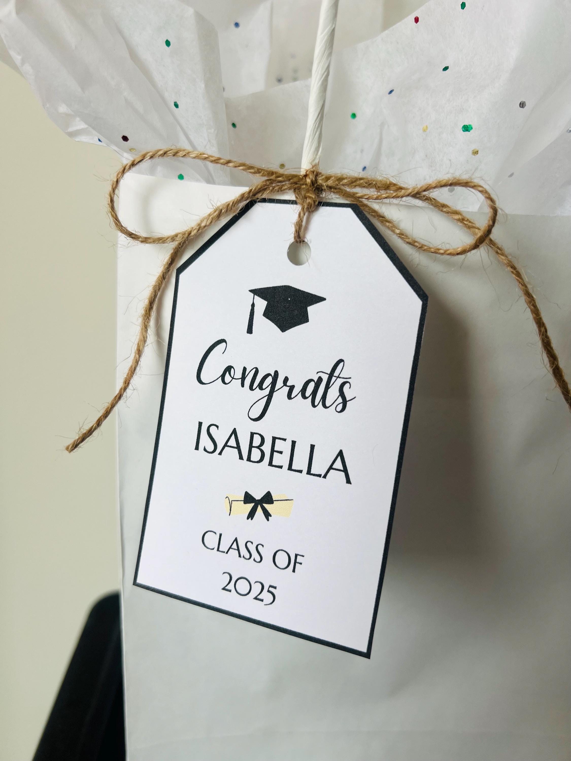 Personalized Graduation Gift Tags – Printable PDF – Bordered Design – 8 ...