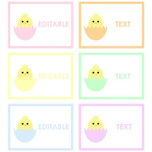 Editable Easter Chick Name Tags - Printable Classroom Labels - Pastel ...