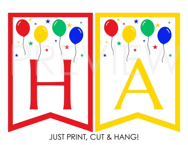 Happy Birthday Banner Printable – 2 Versions Included – 8.5x11 PDF ...