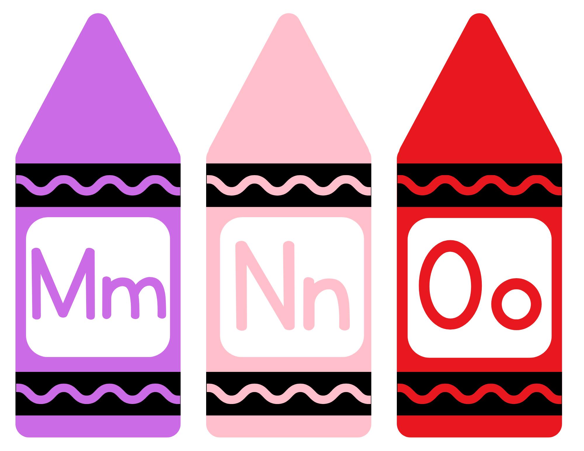 Printable Crayon Alphabet Cards A-Z Colorful ABC Flashcards for Early ...