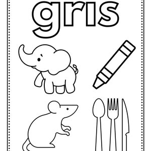 Printable SPANISH Colors Coloring Pages Color Words in SPANISH Fun ...