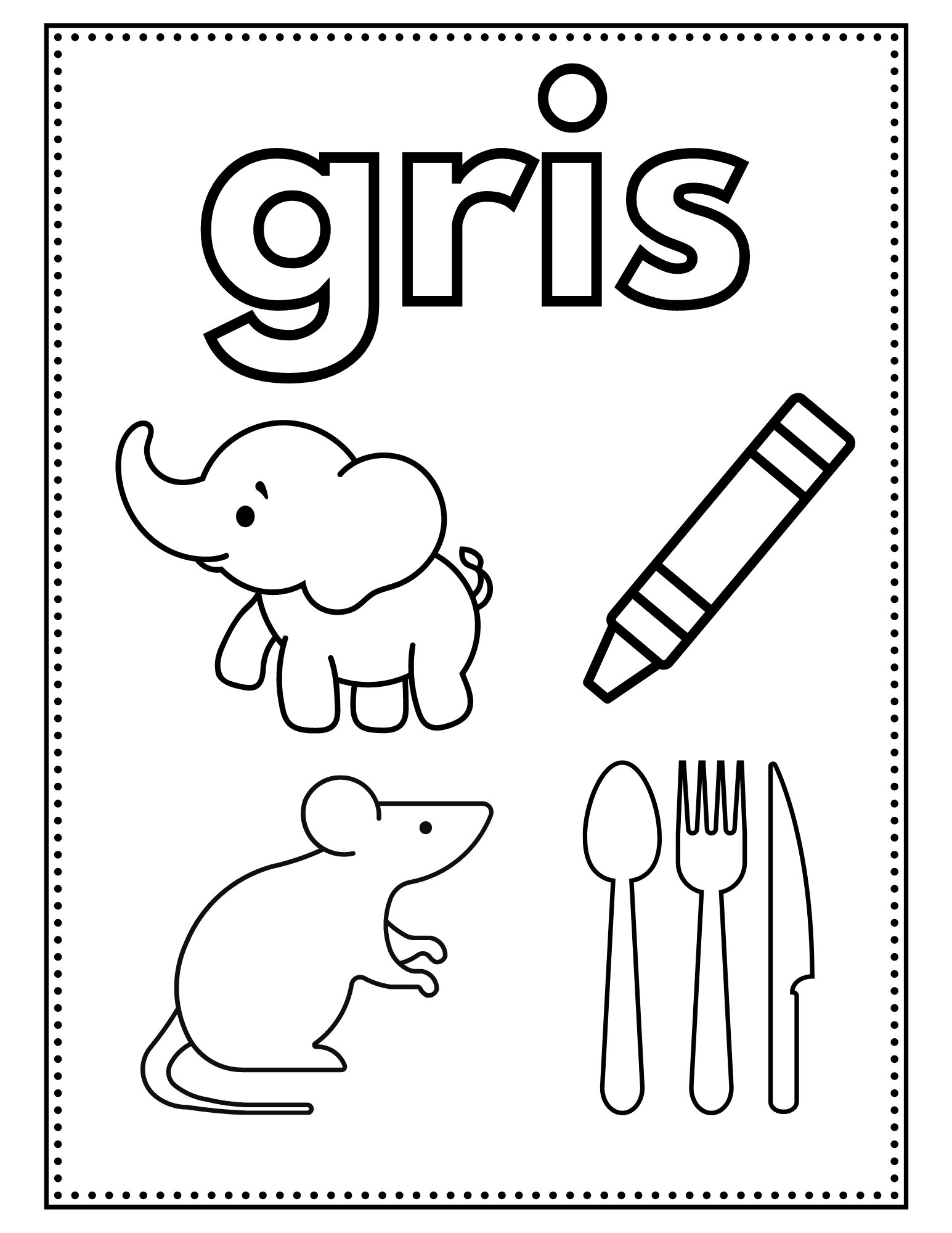 Printable SPANISH Colors Coloring Pages Color Words in SPANISH Fun ...