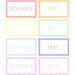 Editable Polka Dot Labels – Pastel Rainbow Printable Tags – 8 per Page ...