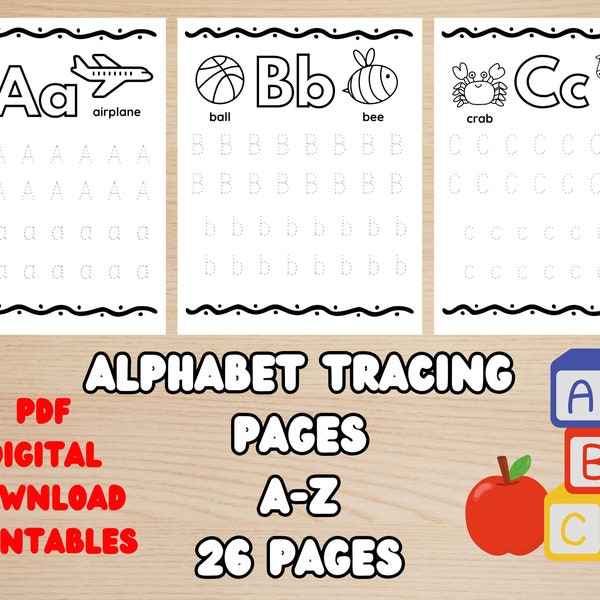 Alphabet Tracing - Etsy