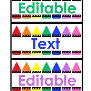 Editable Crayon Name Tags - Printable Classroom Desk Plates, Cubby Tags ...