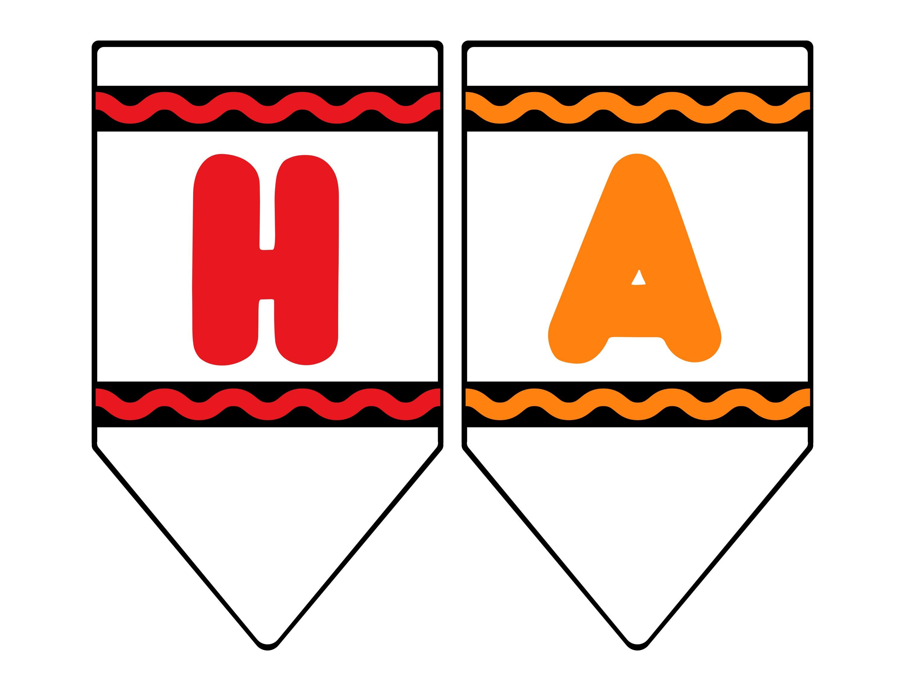 Crayon Happy Birthday Banner | Printable DIY Birthday Party Decor | PDF ...