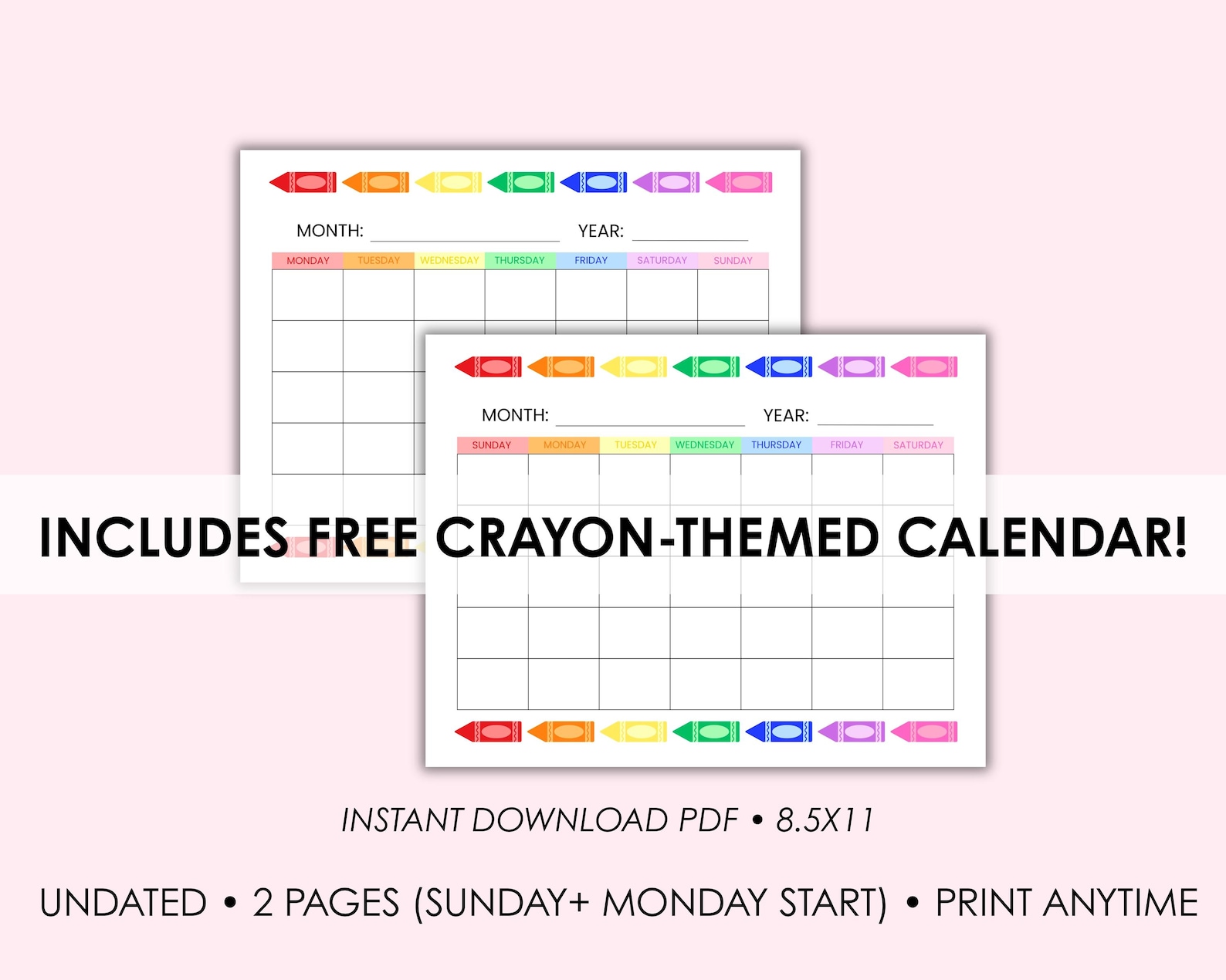 Crayon Color Posters & Flashcards | Printable Preschool Classroom Decor ...