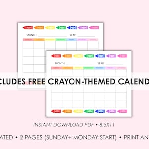 Crayon Color Posters & Flashcards | Printable Preschool Classroom Decor ...