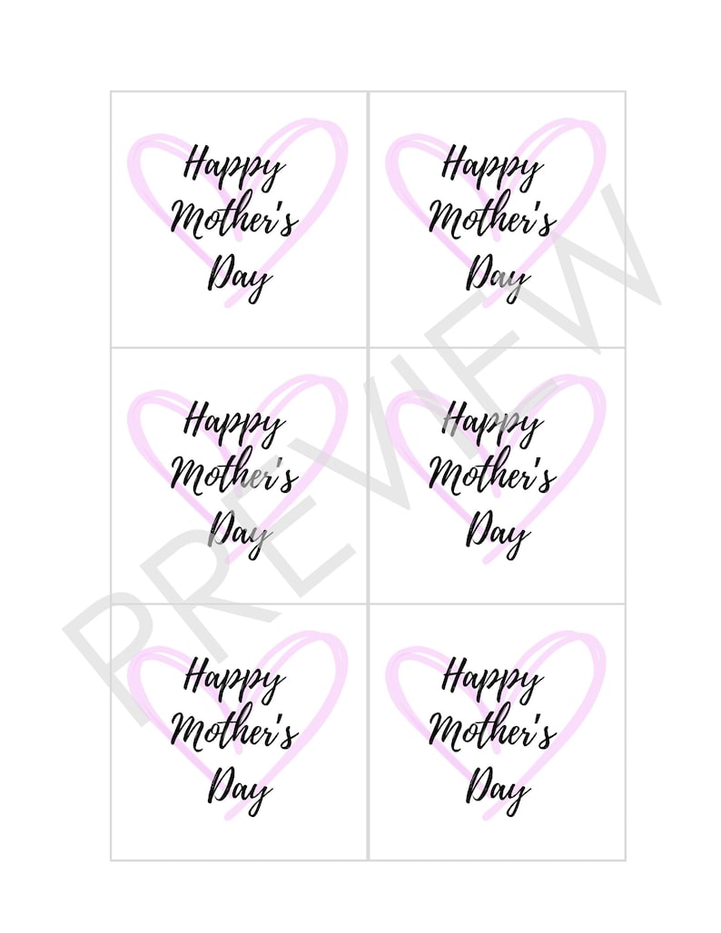 Printable Mother’s Day Gift Tags | Mother’s Day Favor Tags | Editable ...