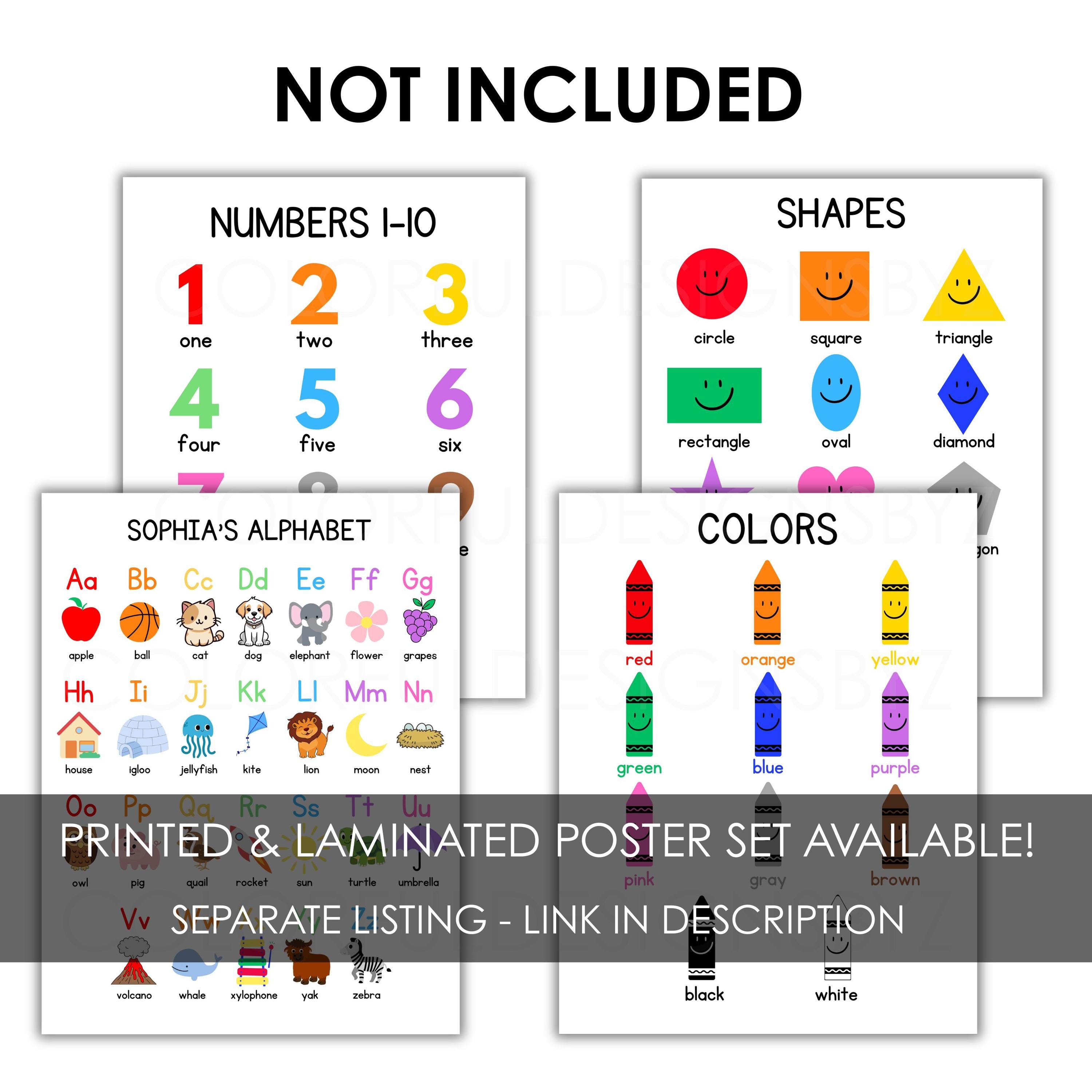 Mega Rainbow Classroom Bundle | Printable Alphabet Posters, Numbers ...