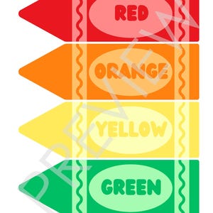 Crayon Colors Printable Display Set | 11 Colors | Educational Classroom ...