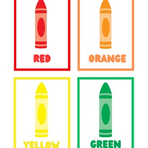 Printable Colors Flashcards for Toddlers and Preschoolers | Early ...