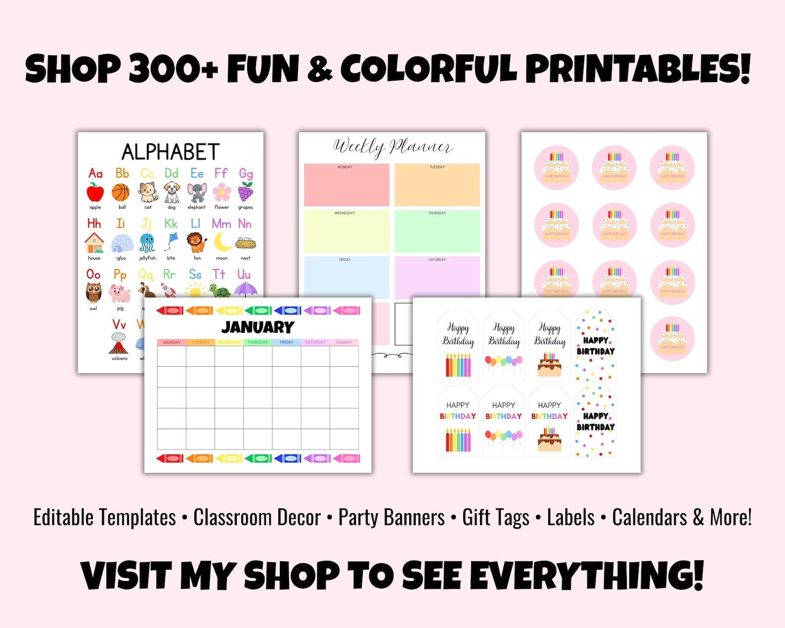 Editable Tags & Labels Printable - Polka Dot Theme - 4 Colors - Instant ...