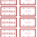 Editable Valentine’s Day Tags | Printable Red & Pink Heart Labels ...