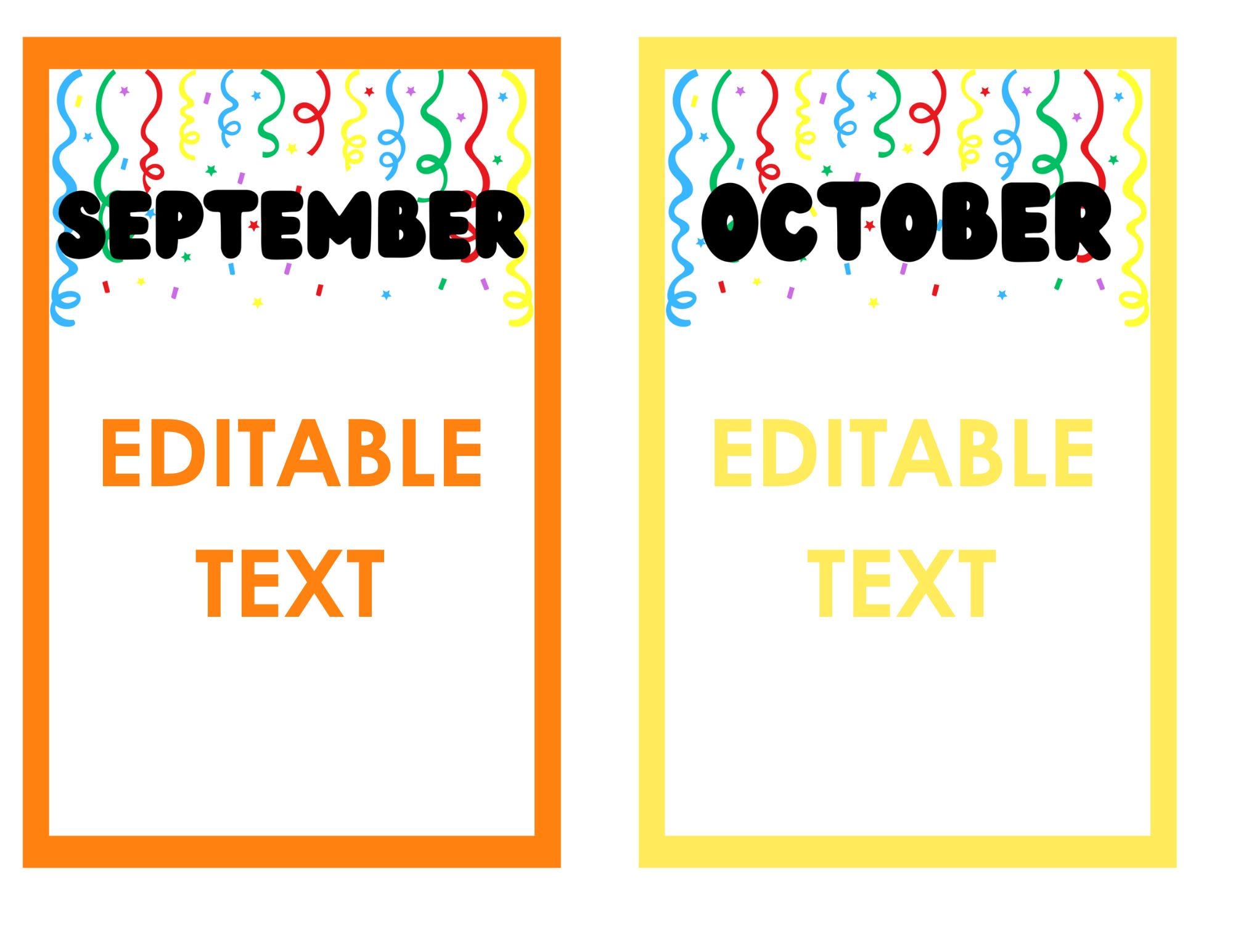 Editable Classroom Birthday Board Printable Colorful Student Birthday ...