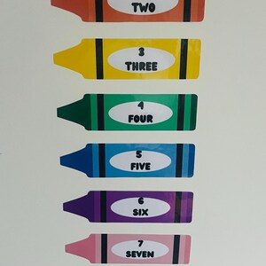 Printable Crayon Numbers 1-10 | Numbers and Number Words Classroom ...