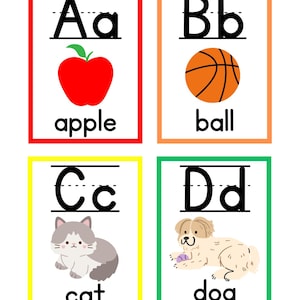 Printable Alphabet A to Z Flashcards | Early Learning | Alphabet ...