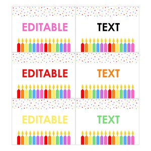 Editable Birthday Labels Printable | Colorful Party Labels Template ...