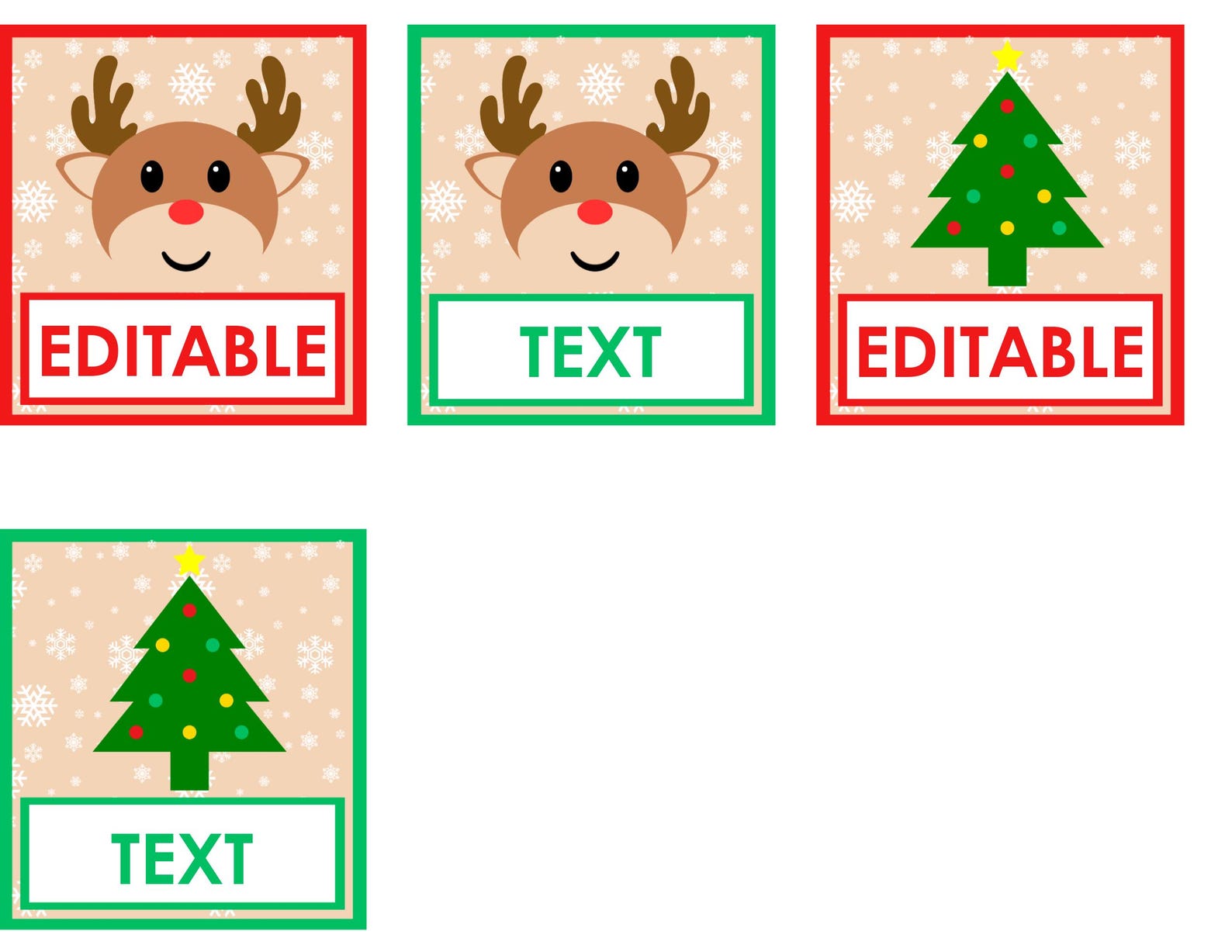 Editable Christmas Labels | Printable Holiday Name Tags | Snowman ...