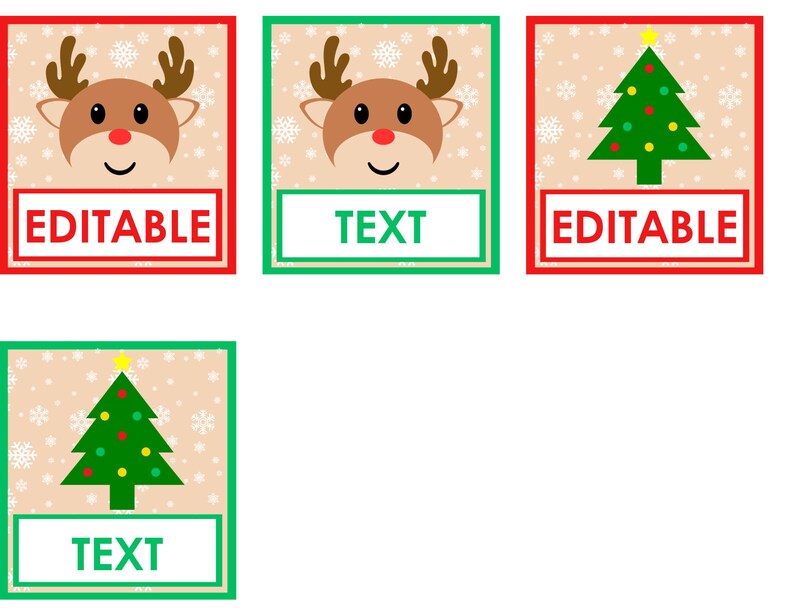 Editable Christmas Labels | Printable Holiday Name Tags | Snowman ...