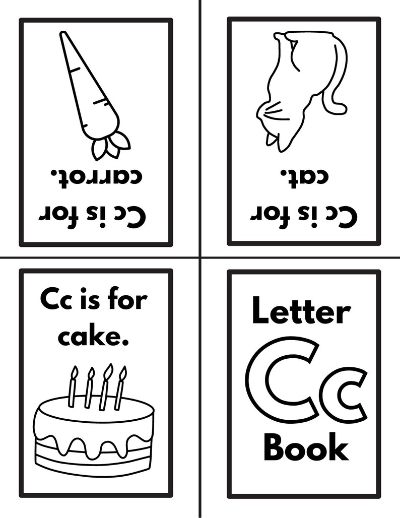 Printable ABC A to Z Mini Books for Preschoolers Fun Alphabet Coloring ...