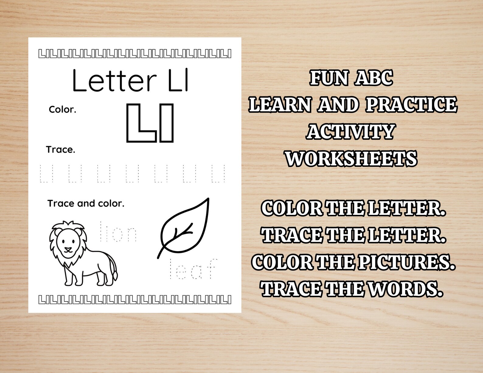 Printable Alphabet Trace and Color Pages for Preschool, Kindergarten ...