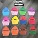 Printable Cupcake Birthday Board Colorful Birthday Display for ...
