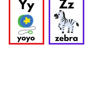Printable Alphabet A to Z Flashcards | Early Learning | Colorful ABC ...